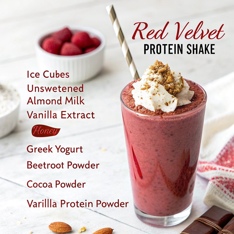 Decadent Red Velvet Protein Shake - Teresa's Recipes